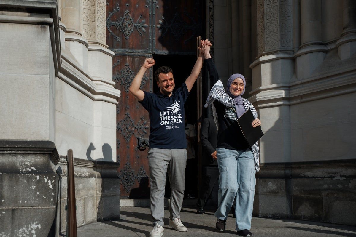 Mahmoud Khalil welcomed back to NYC with cheers after…
