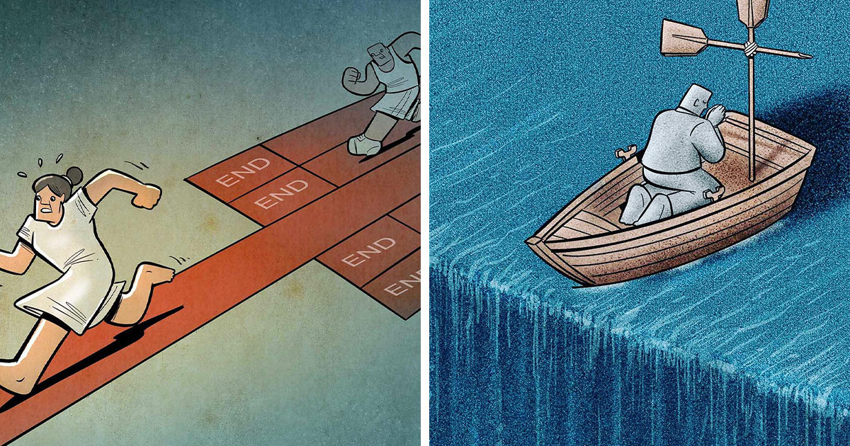 This Artist Illustrates Modern Society’s Problems, And…