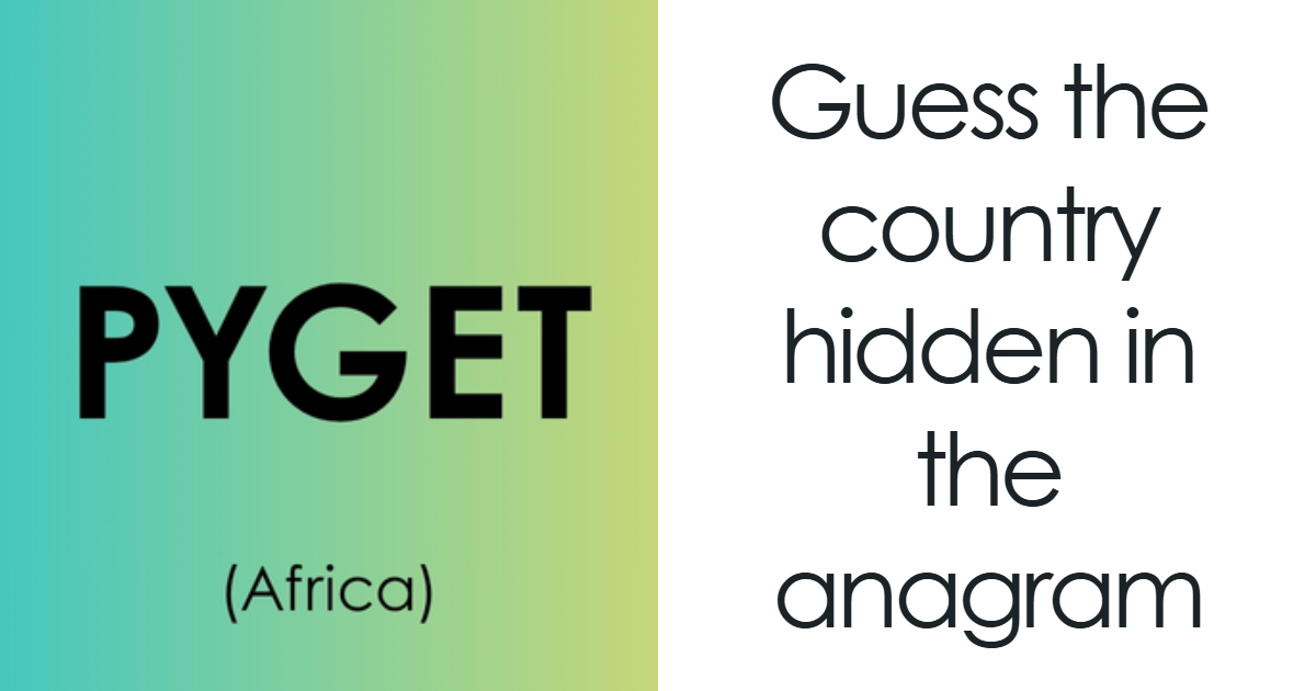 Get At Least 25/30 On This Country Anagram Quiz, And…
