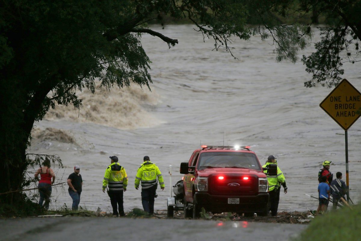 Photos of flooded Texas Hill Country, a region dotted…