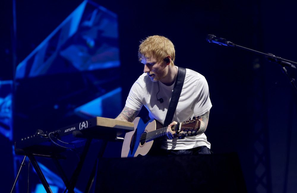 Ed Sheeran painted in a disused London car park
