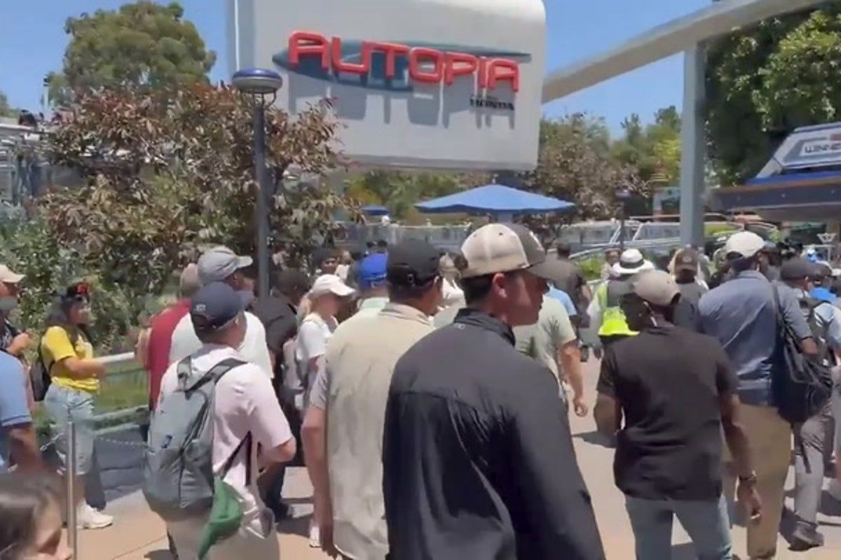 JD Vance protesters line Disneyland resort as vice…