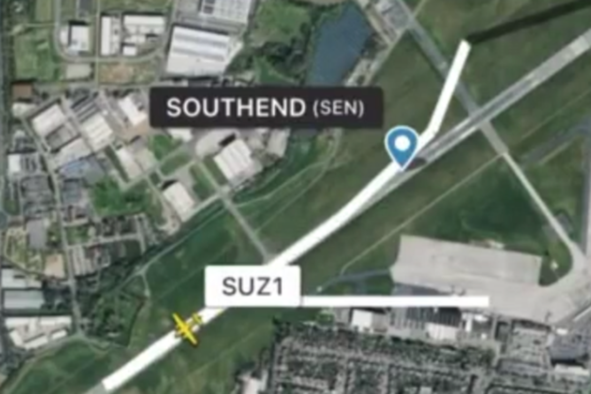 Watch: Flight tracker shows moment Southend plane…