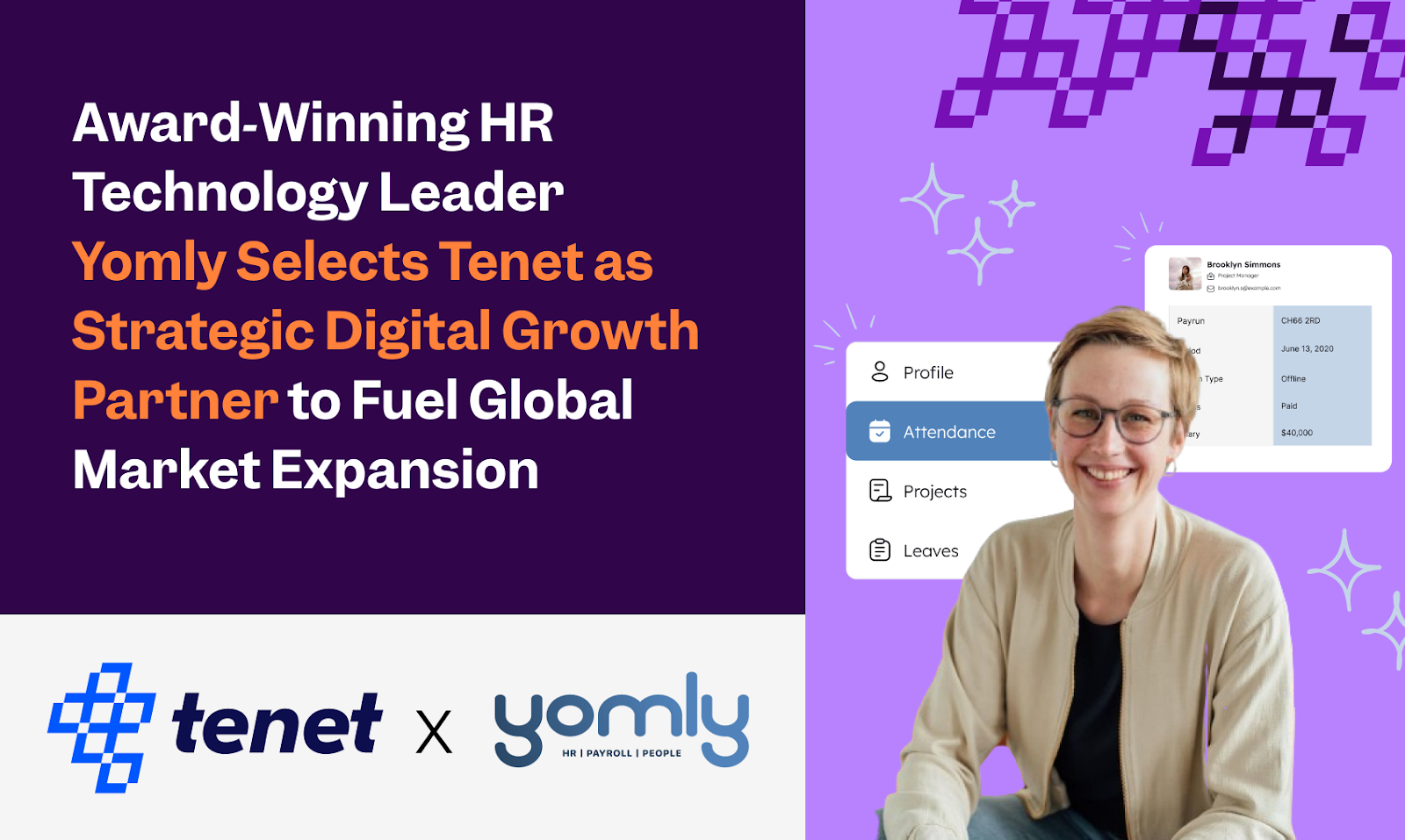 Award-Winning HR Technology Leader Yomly Selects Tenet…