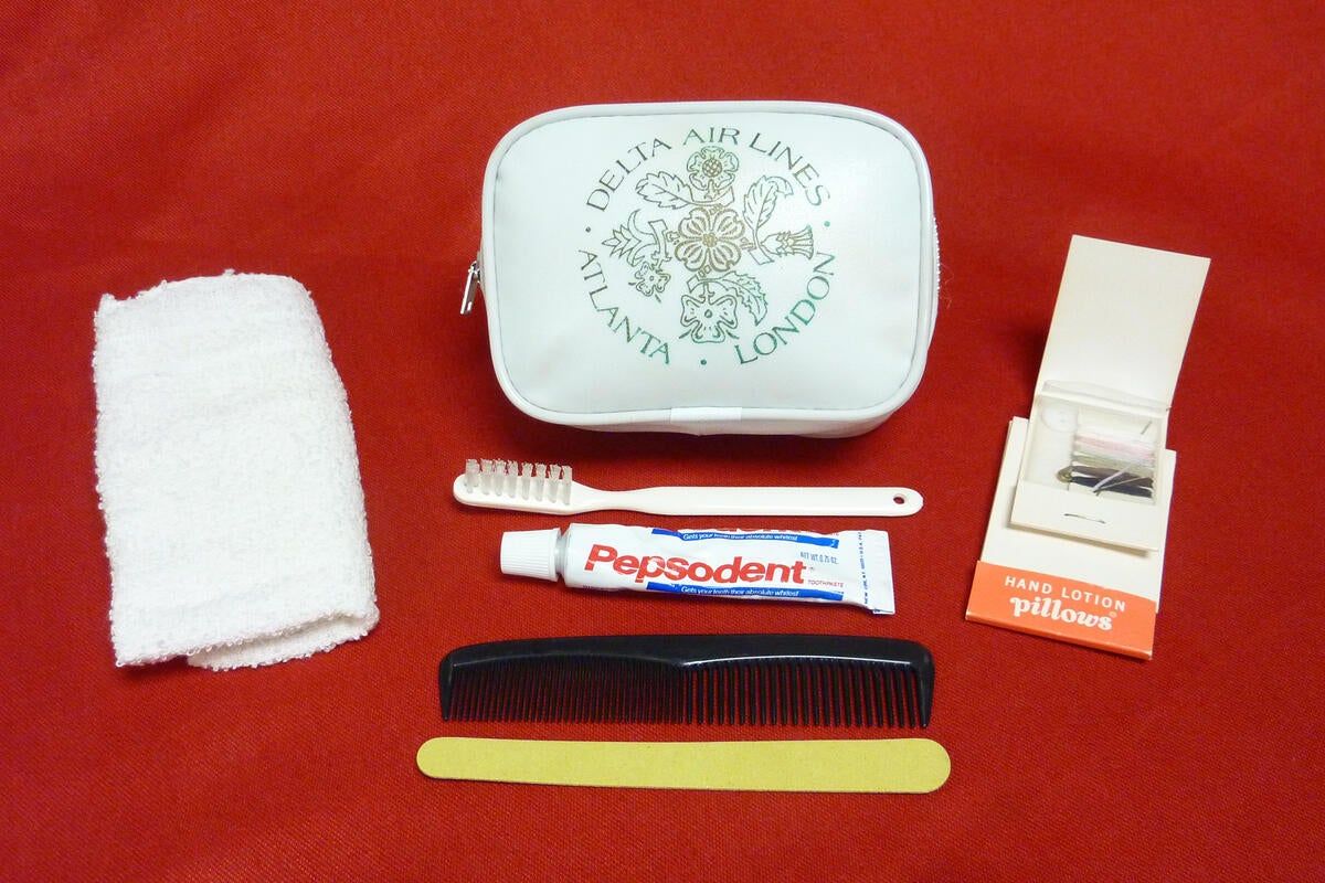 How Delta amenity kits changed across the decades,…