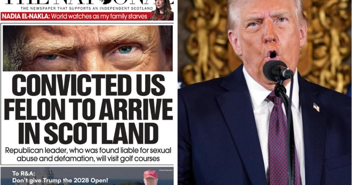 The National's front page as Donald Trump set to…