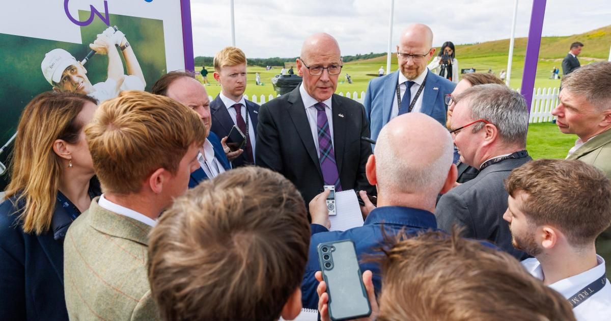 John Swinney and Donald Trump talk whisky tariffs in…