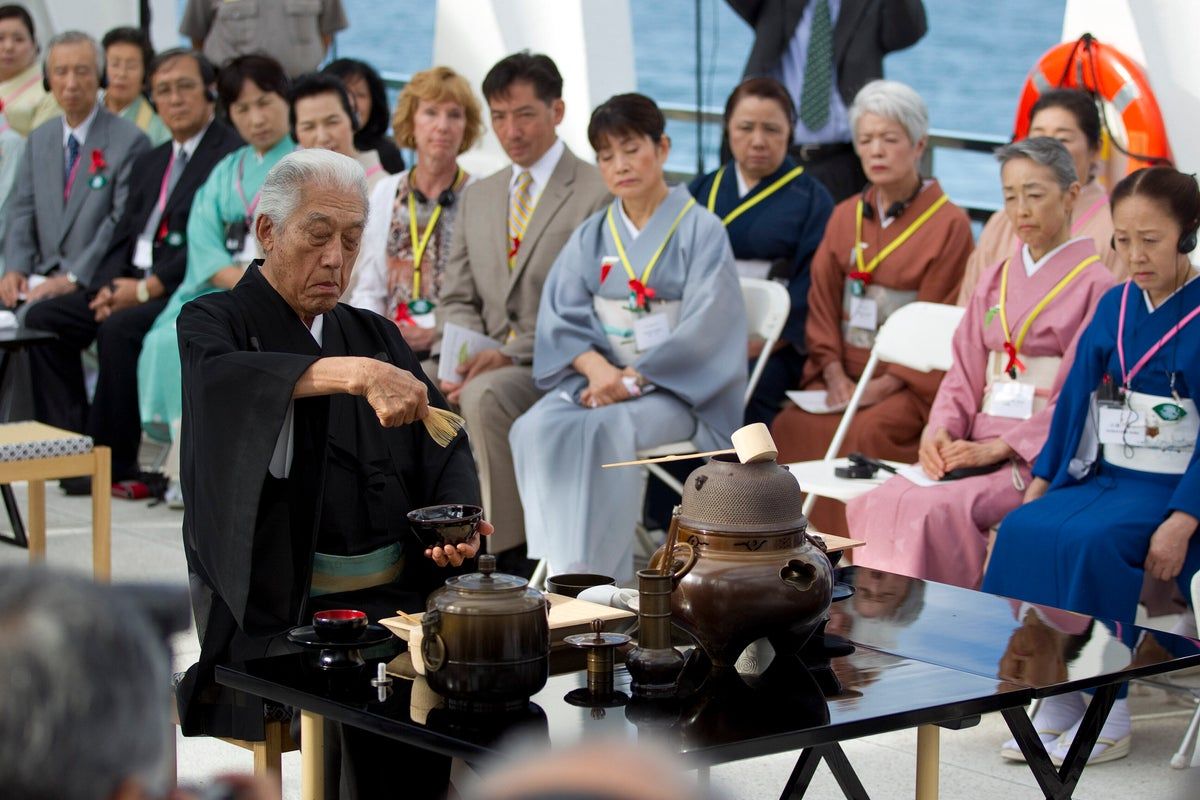 Genshitsu Sen, Japanese tea master and former Kamikaze…