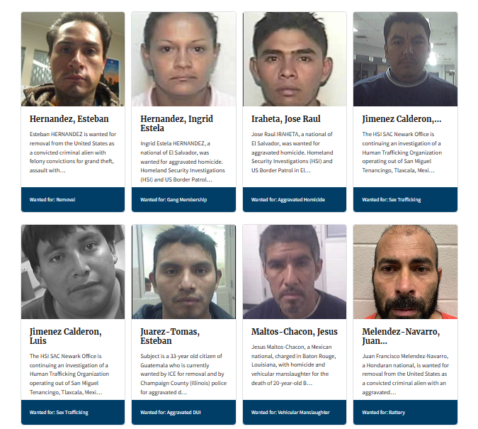 ICE Names Most Wanted Criminals, Offers $45 Million in…