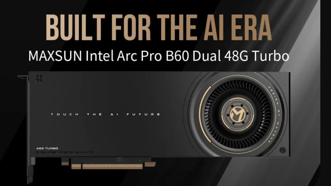 A dual Intel GPU graphics card with 48GB of VRAM has…