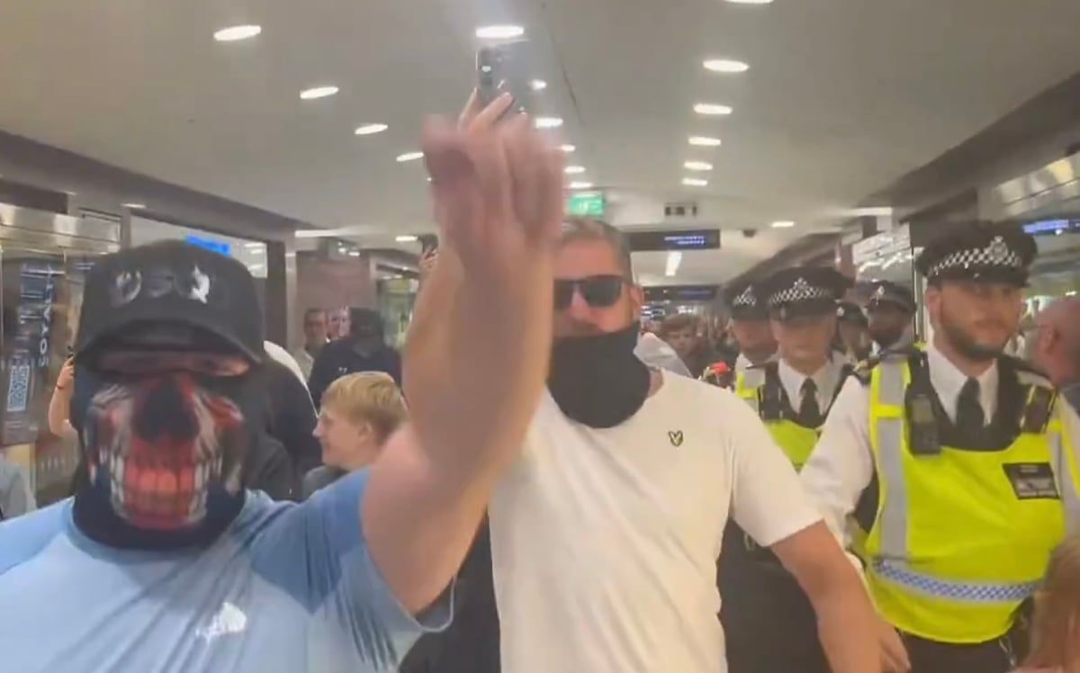 Met Police officer punched in face as masked…