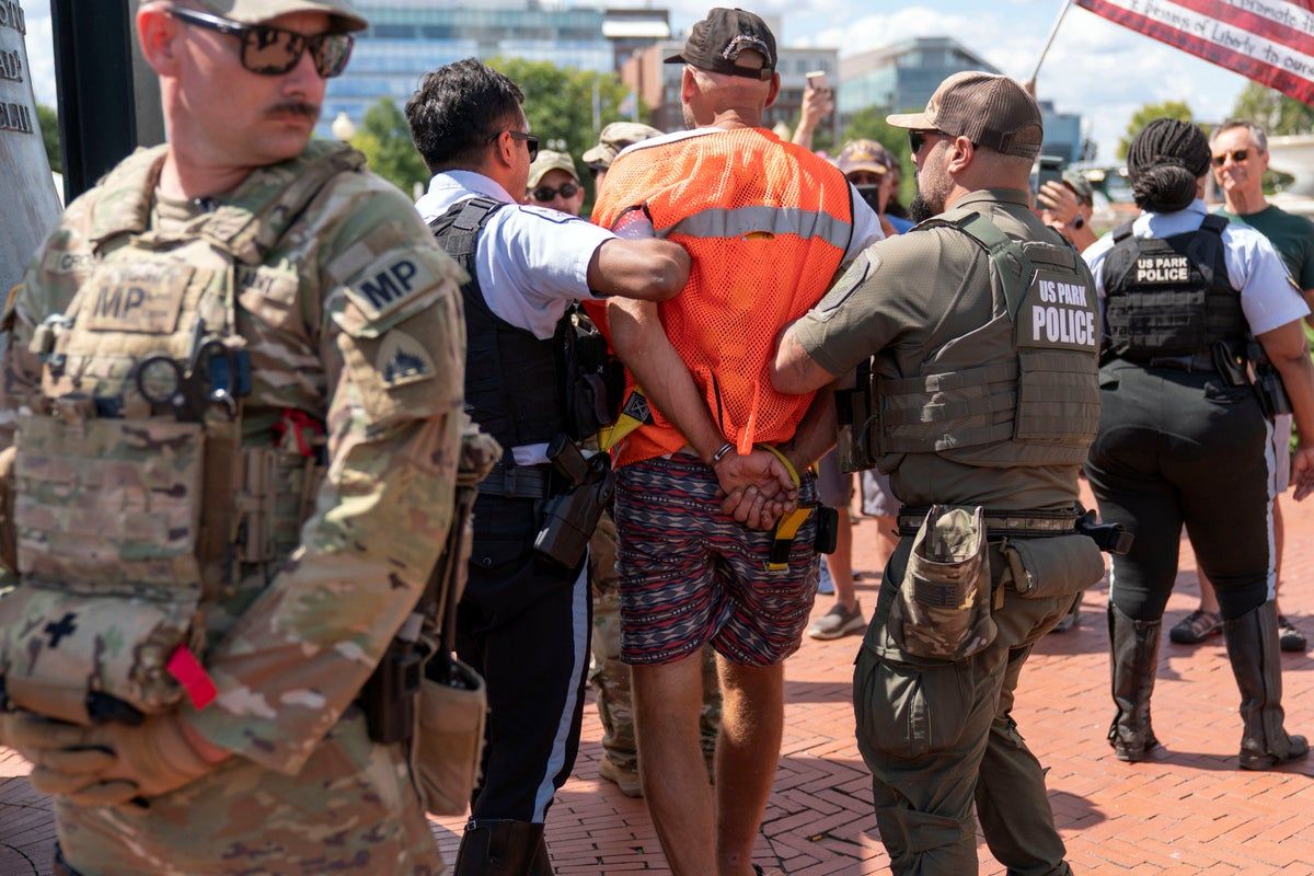 Photos of protests during fourth week of Trump DC's…