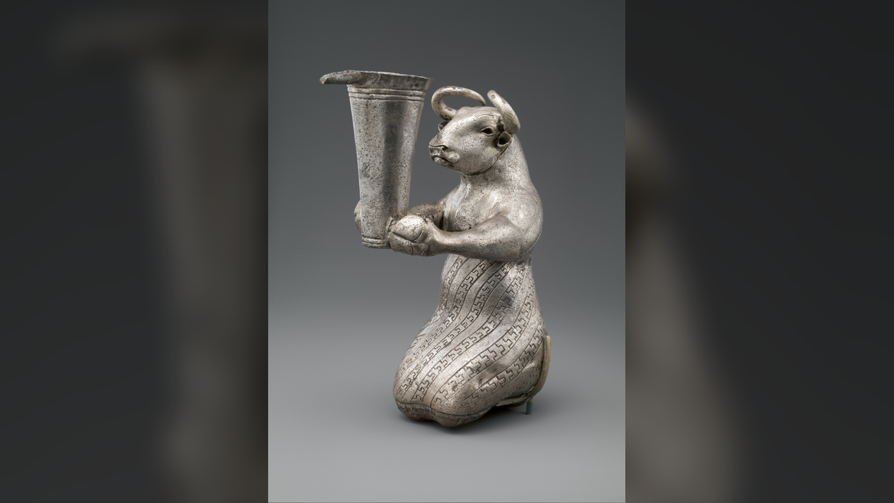 Kneeling Bull: A 5,000-year-old hybrid creature from…
