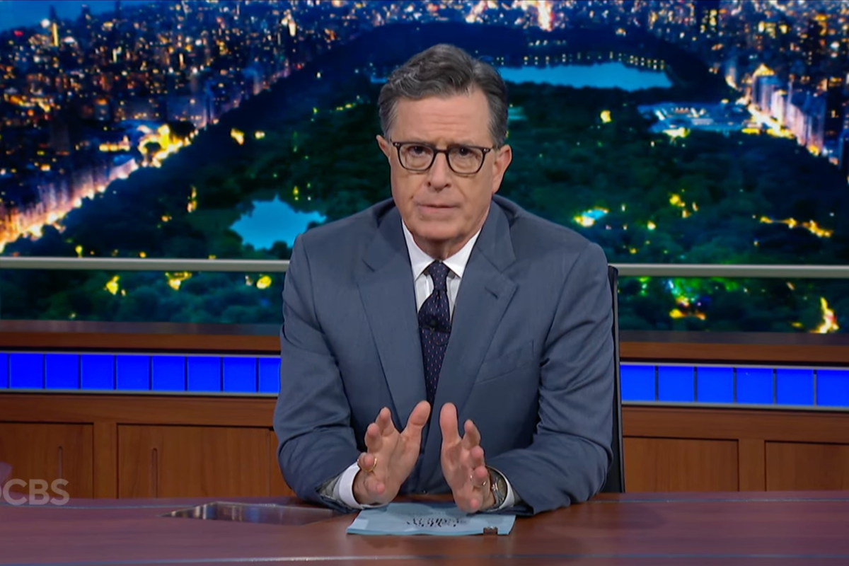 Stephen Colbert breaks protocol to open show with…