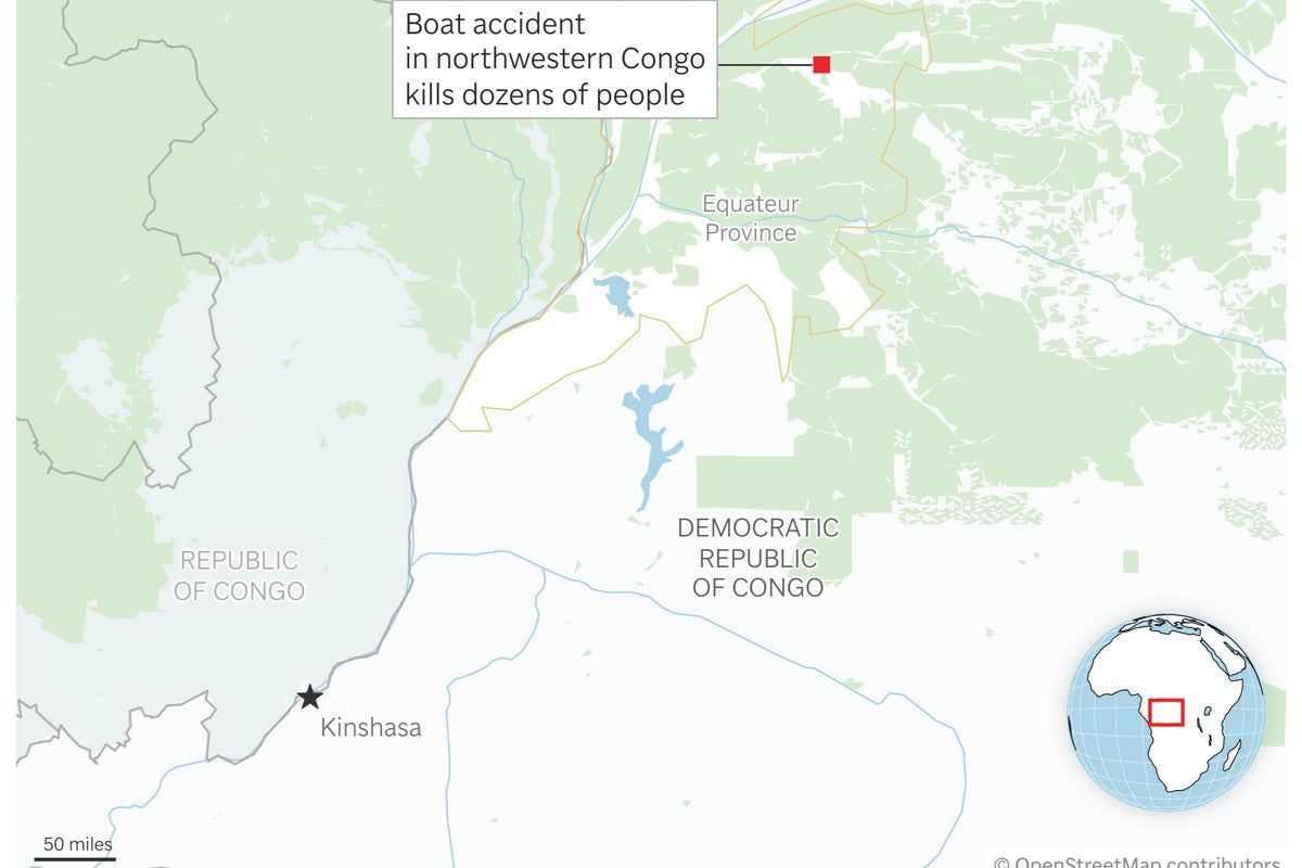 Boat capsizes in Congo, killing at least 86, most of…