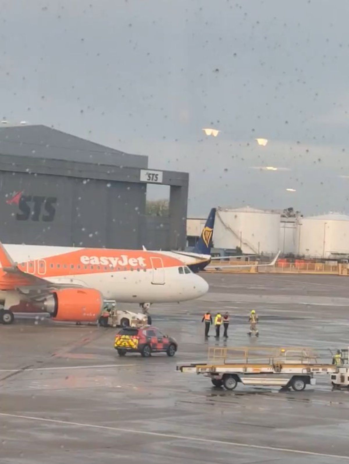EasyJet passengers evacuated after aircraft tug hits…