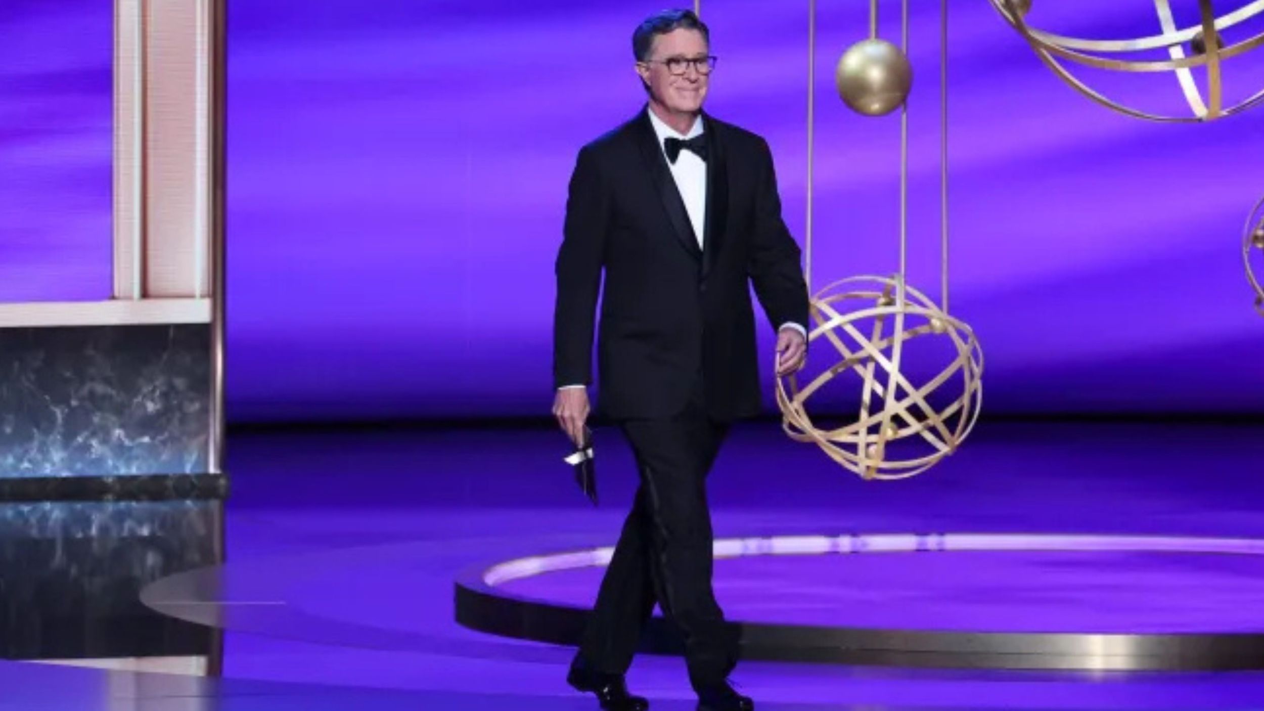 Stephen Colbert Arrived at the 2025 Emmys With A…