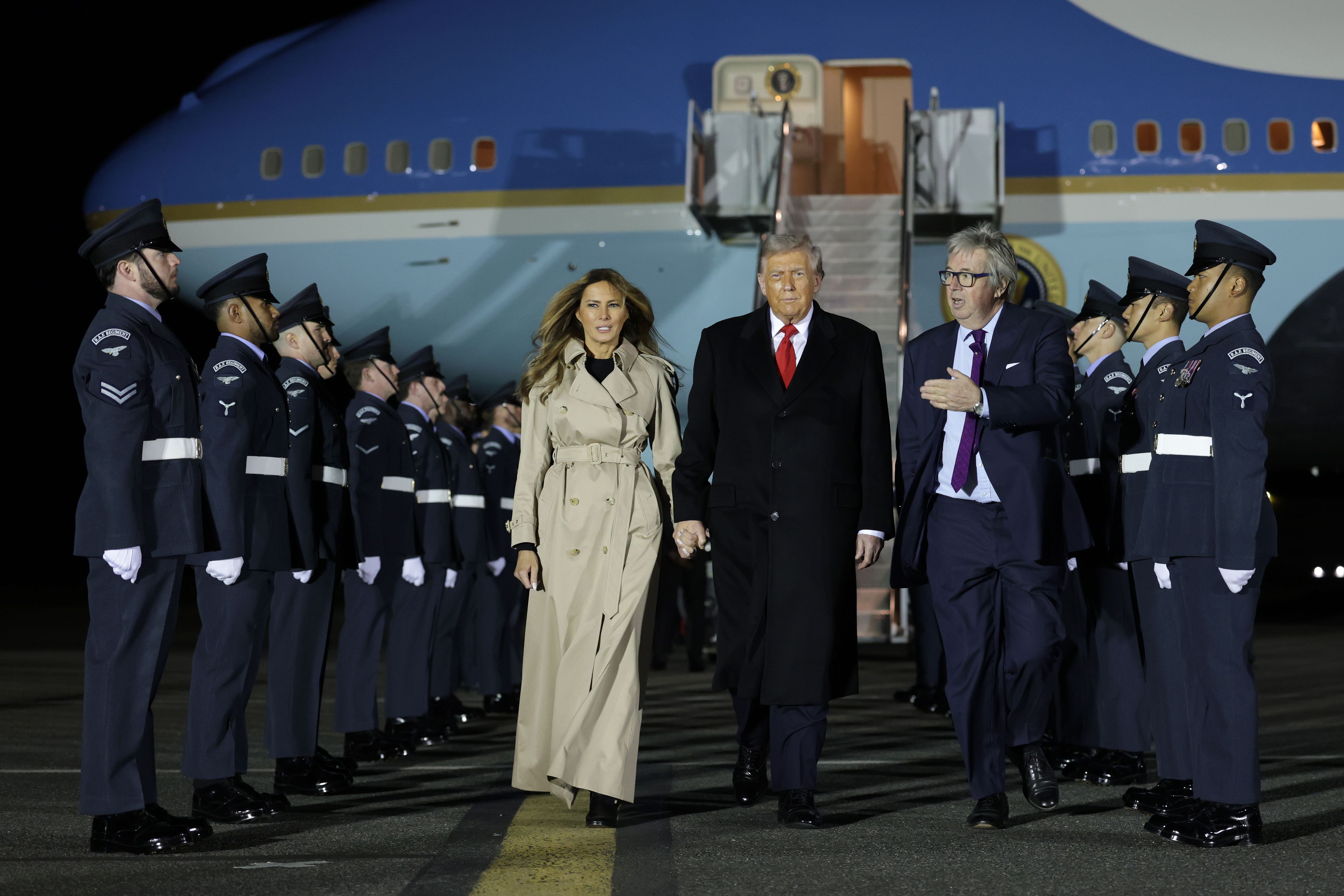 US President Donald Trump arrives in UK for second…