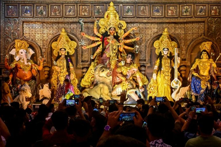 India's Divine Designs Meld With AI At Durga Puja…
