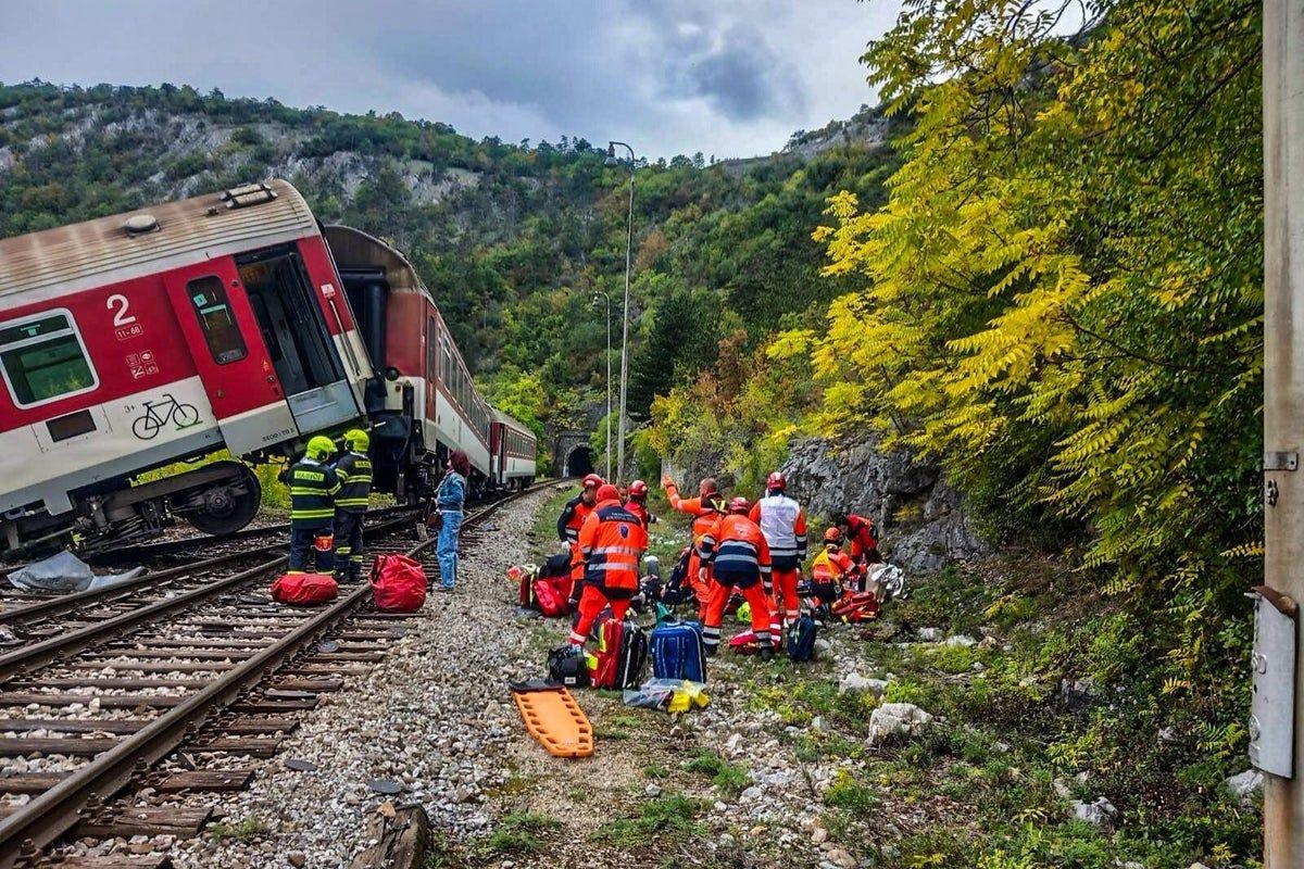 Fast trains collide in Slovakia, injuring dozens, with…
