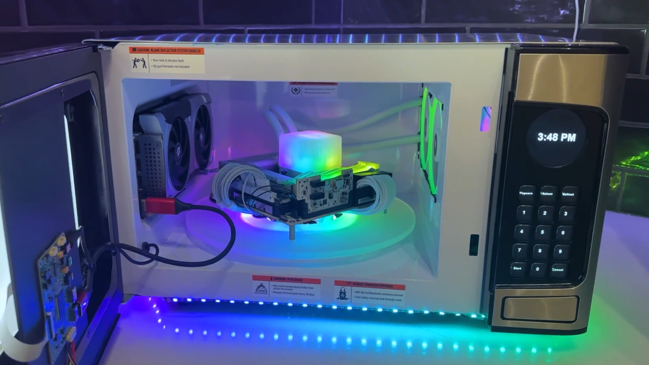 Toasty CPU? This microwave PC build demonstrates that…