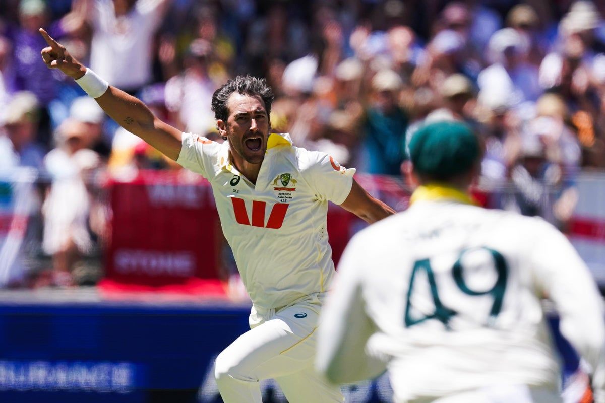 Mitchell Starc removes Zak Crawley and Joe Root for…