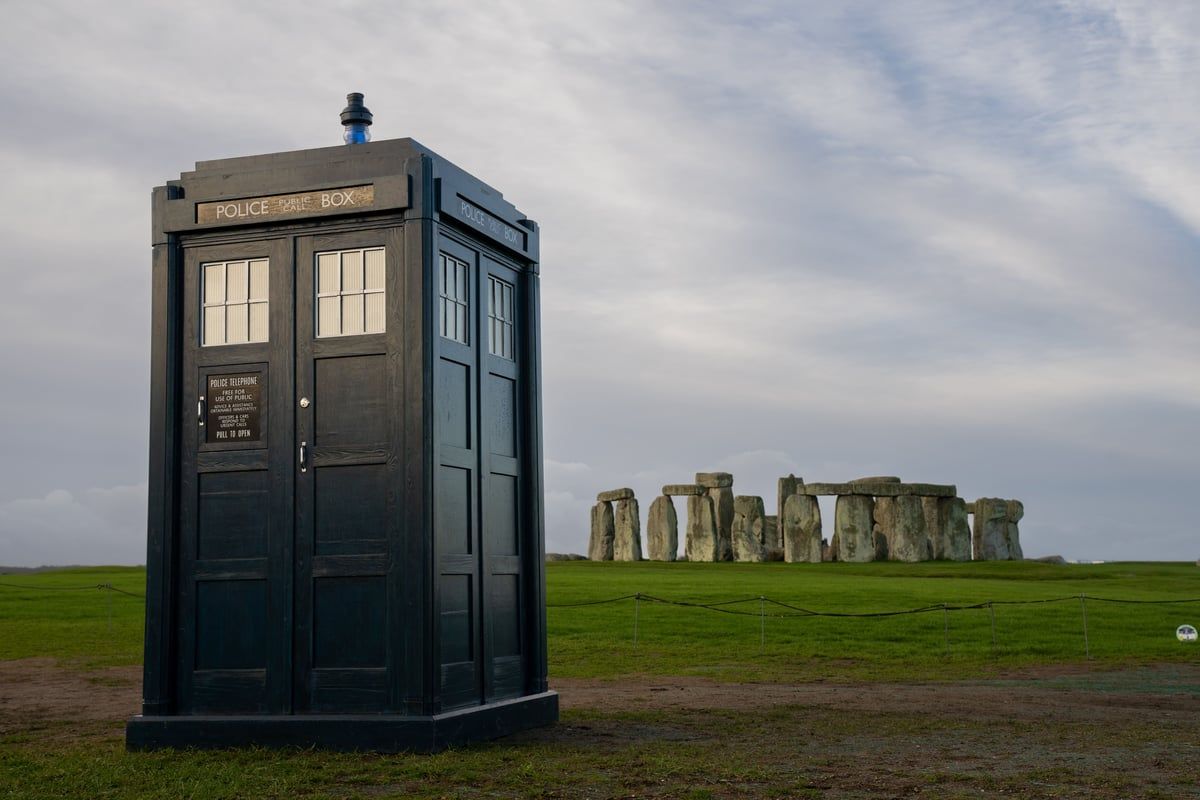 Tardis arrives at Stonehenge to mark Doctor Who Day