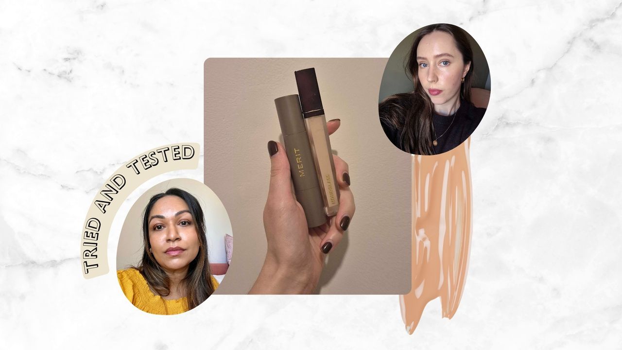We swear by the Merit complexion stick and Hourglass…