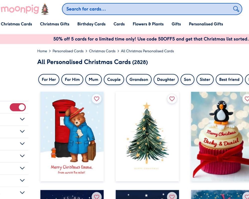 Moonpig’s use of AI to design and personalise cards…