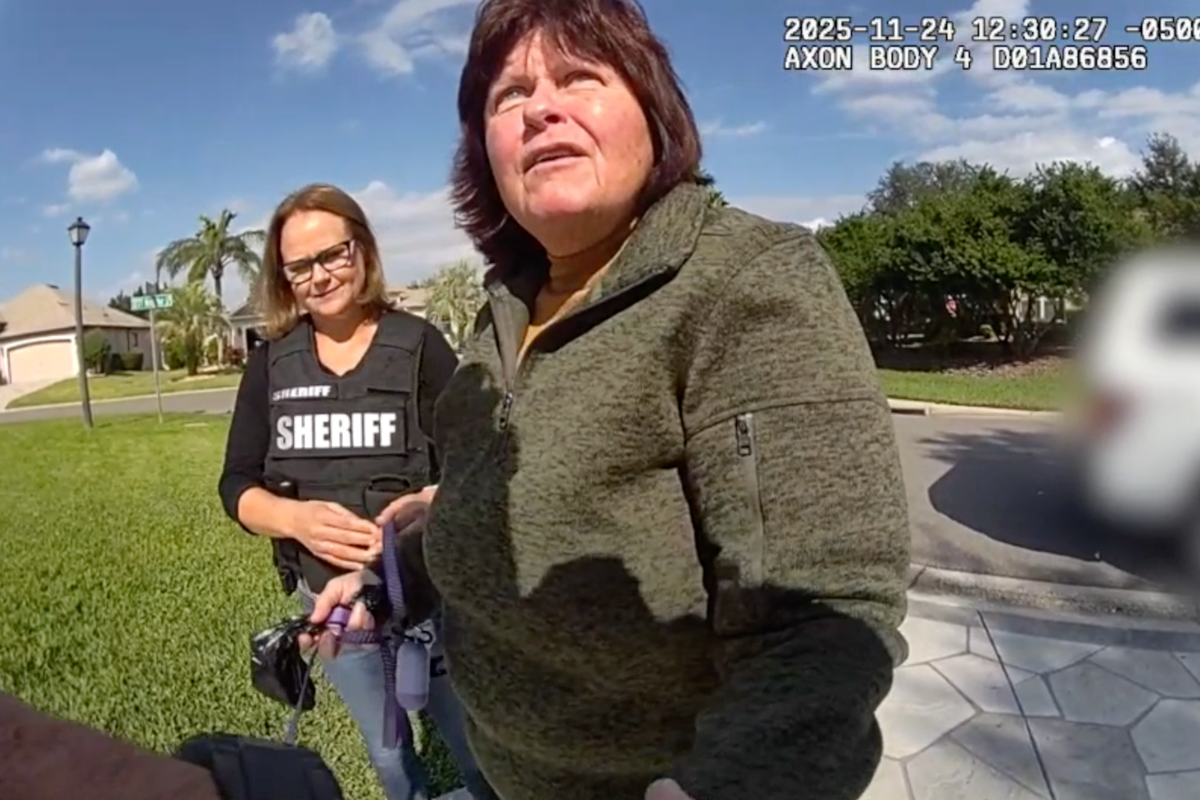 Moment woman suspected of kidnapping her baby 40 years…