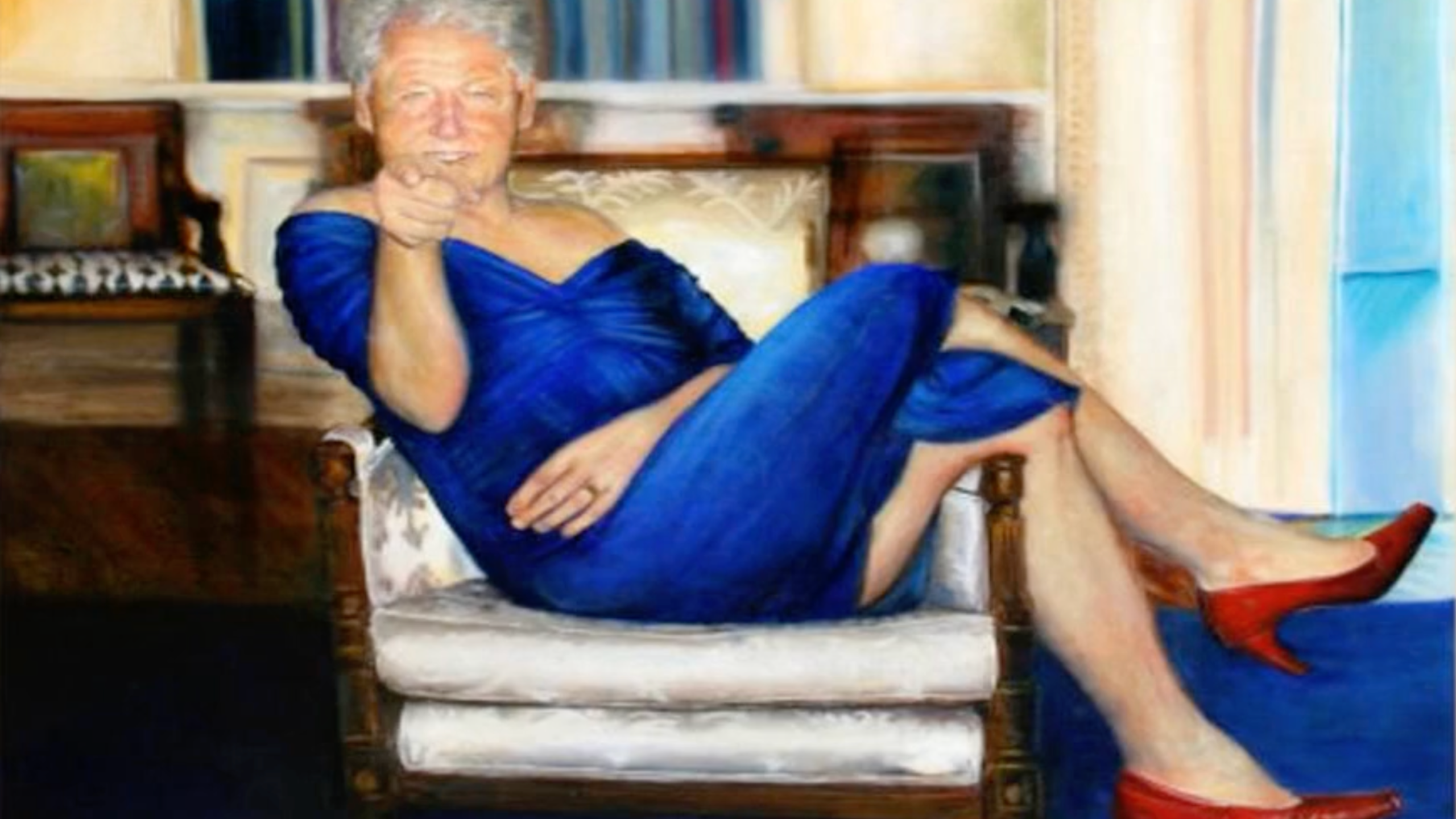 Bill Clinton Jacuzzi Shot Joins Dress Portrait in…