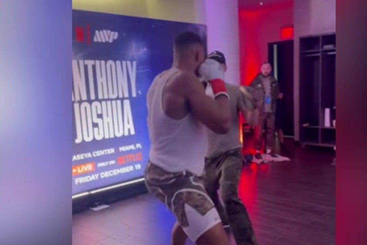 Anthony Joshua crash victim Sina Ghami trains with…