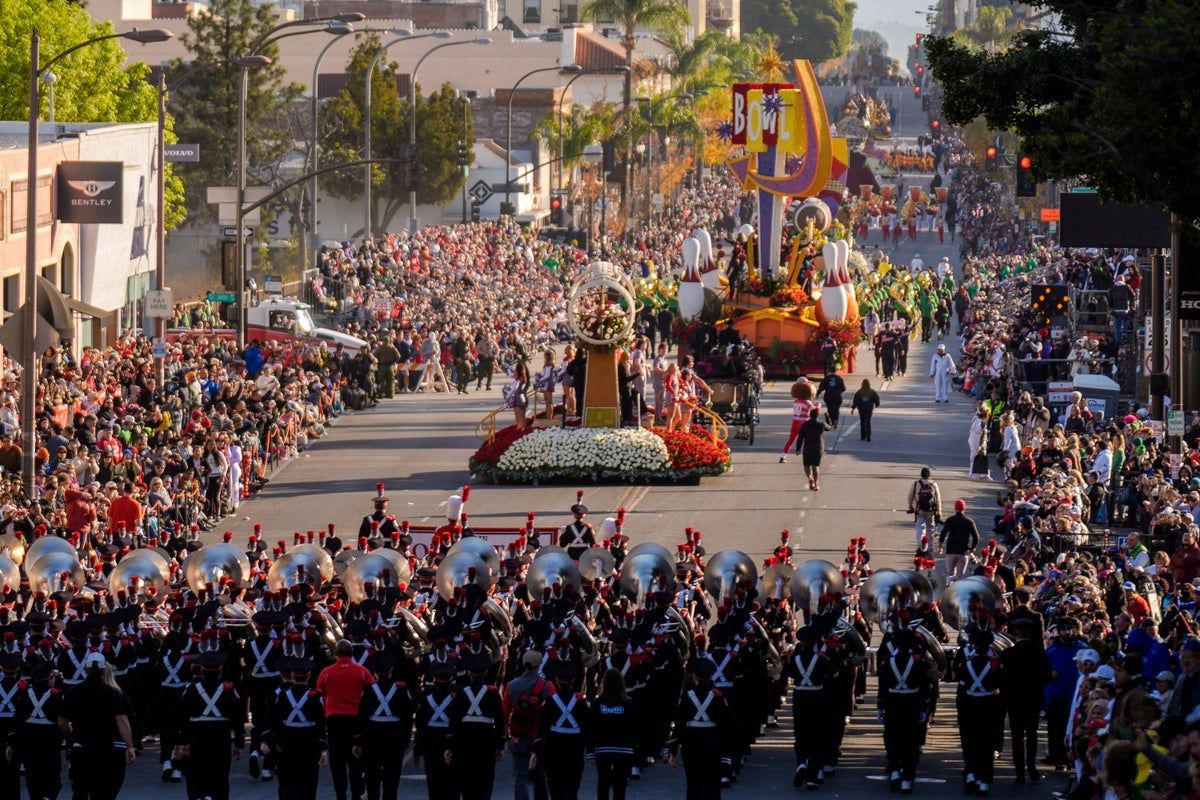 Roses in the rain? New Year's Day parade in Pasadena…