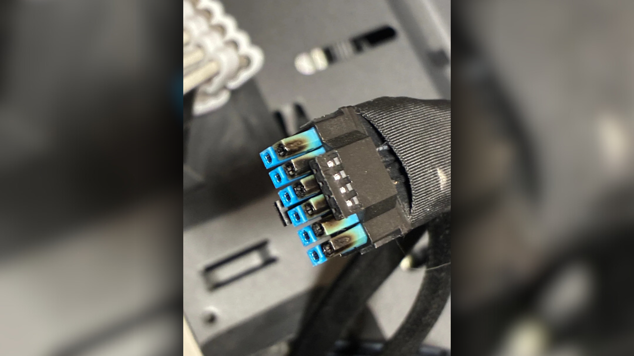 Another 16-pin GPU power connector gets scorched, but…