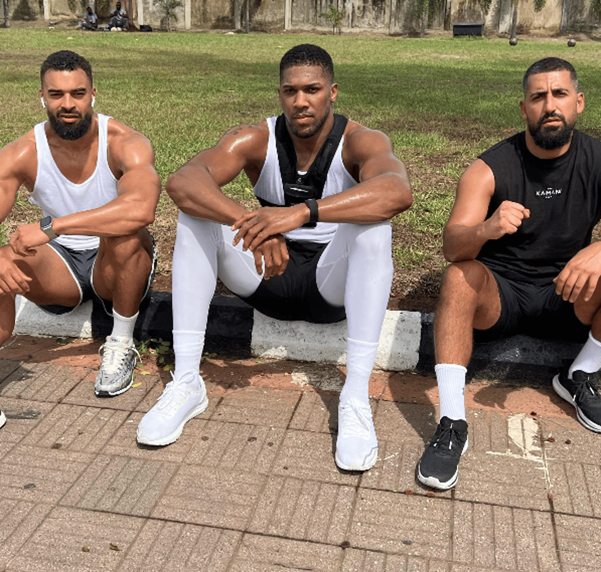 Anthony Joshua pays respects to friends killed in…