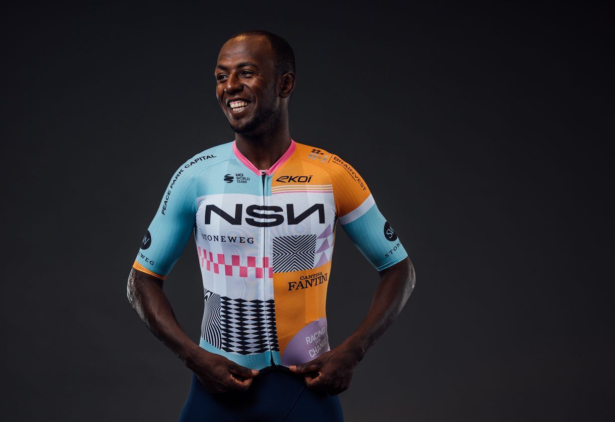 Biniam Girmay shows off new NSN Cycling Team kit on…
