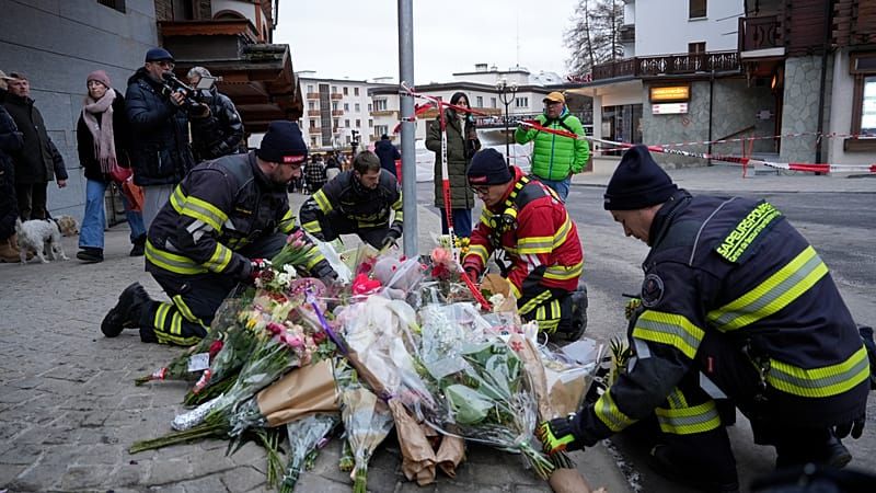 Firefighters pay tribute to victims of deadly Swiss…