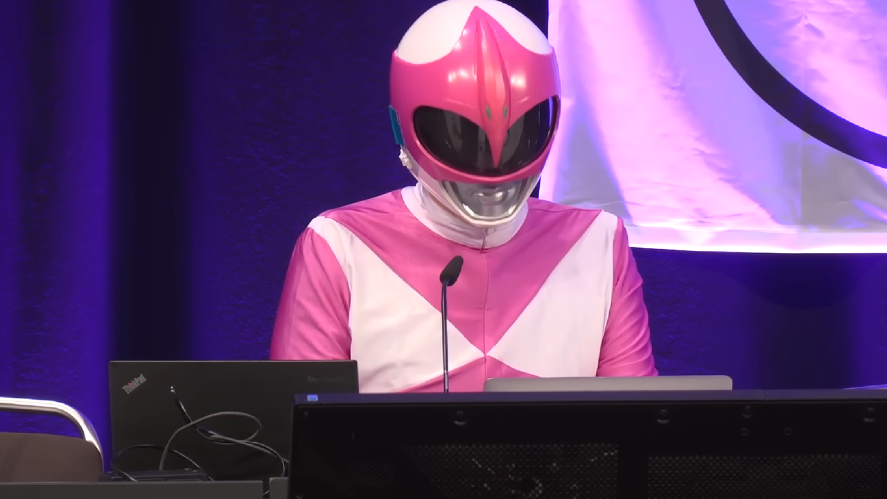 Hacker, dressed as the pink Power Ranger, takes down 3…