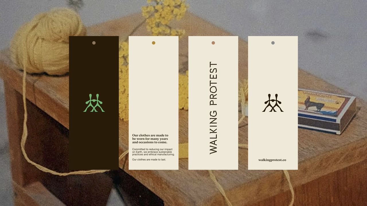 Counter-fashion brand logo uses negative space…