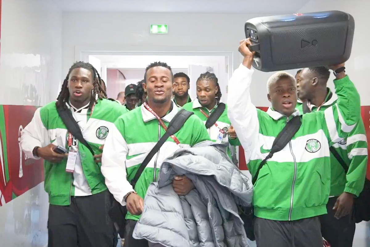 Nigeria squad’s musical arrival for AFCON semi final…