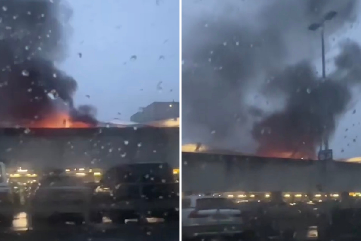 Heathrow fire: Car engulfed in flames outside Terminal…