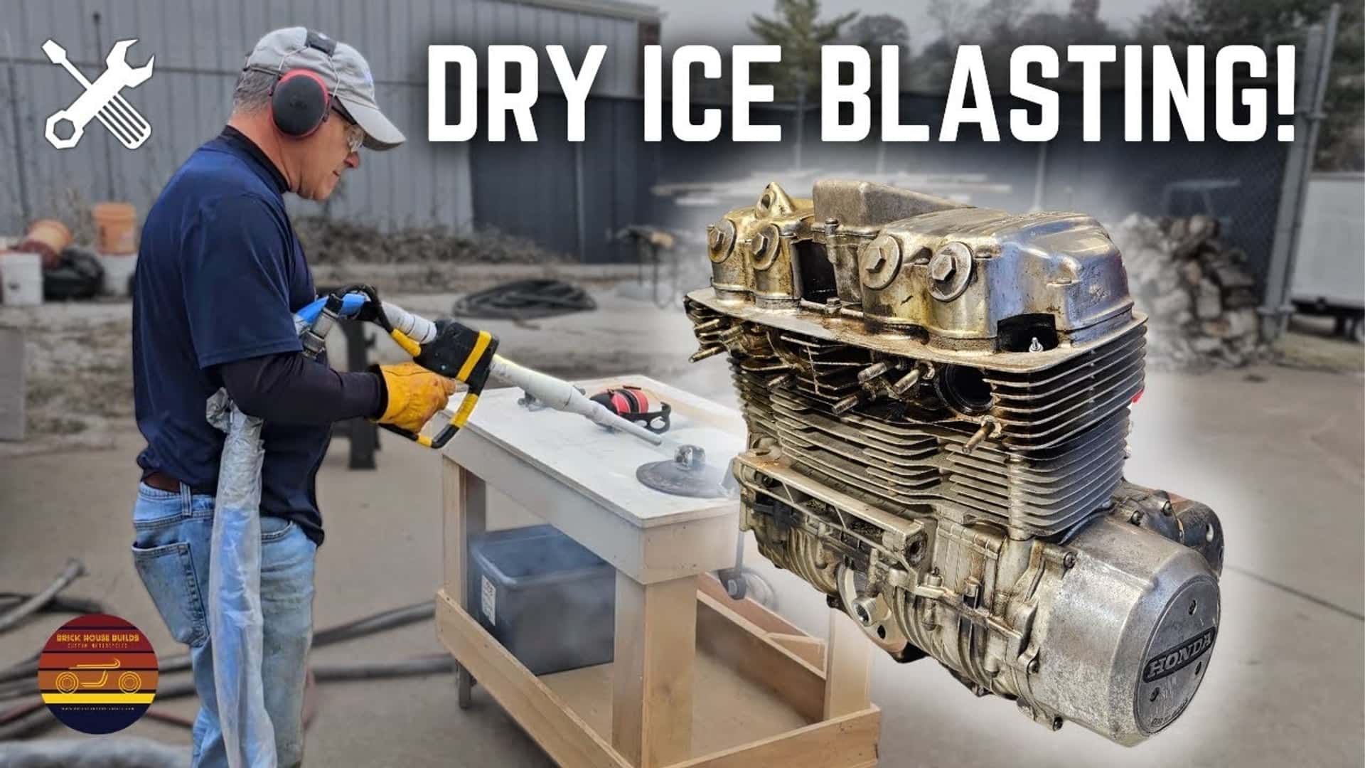 This Dry Ice Engine Blasting On A Vintage Honda Is So…