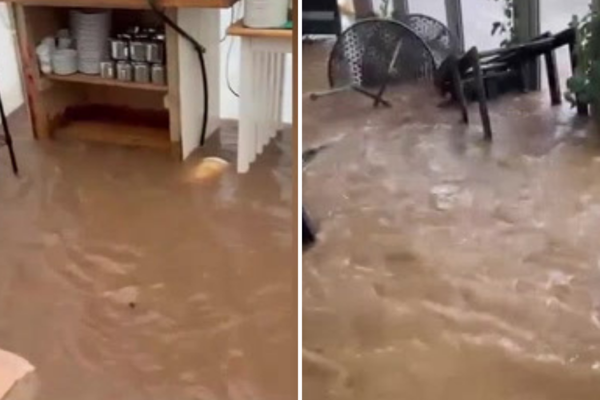 Storm Chandra flooding rips through Devon cafe as…