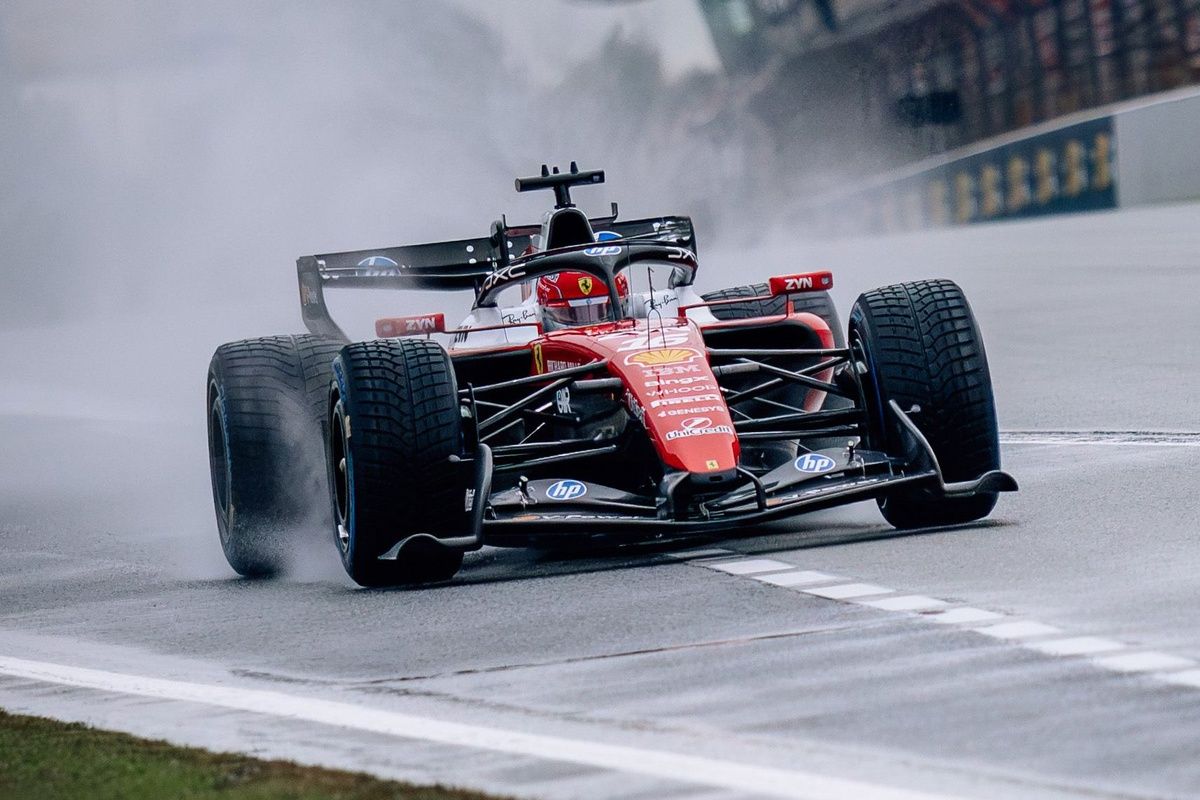 Ferrari tested wet-weather active aerodynamic mode…
