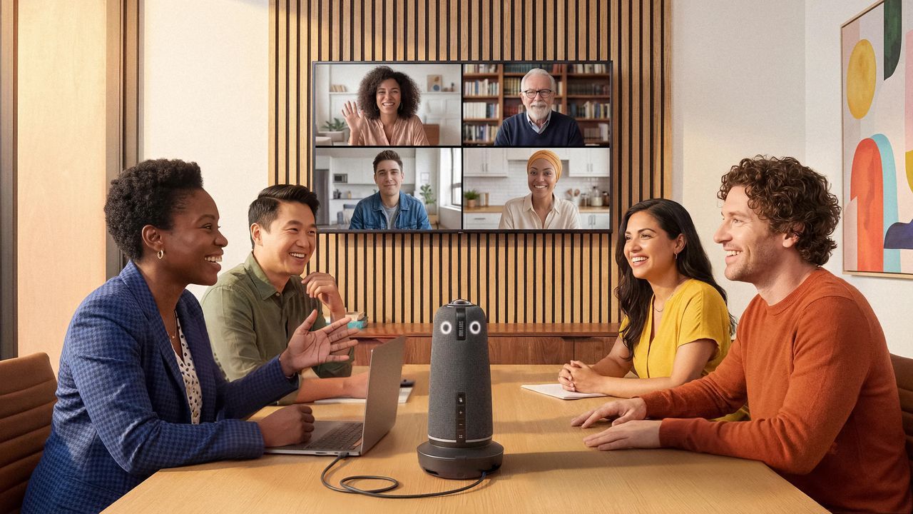 The cute-looking Meeting Owl conference room camera…