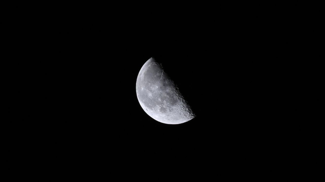 Don't miss the half-lit moon take to the winter sky…