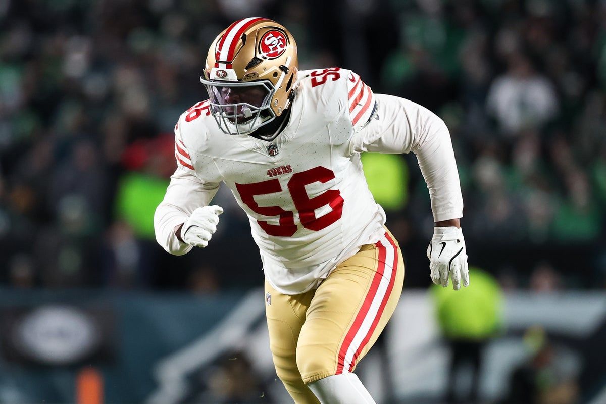 San Francisco 49ers defensive lineman Keion White…