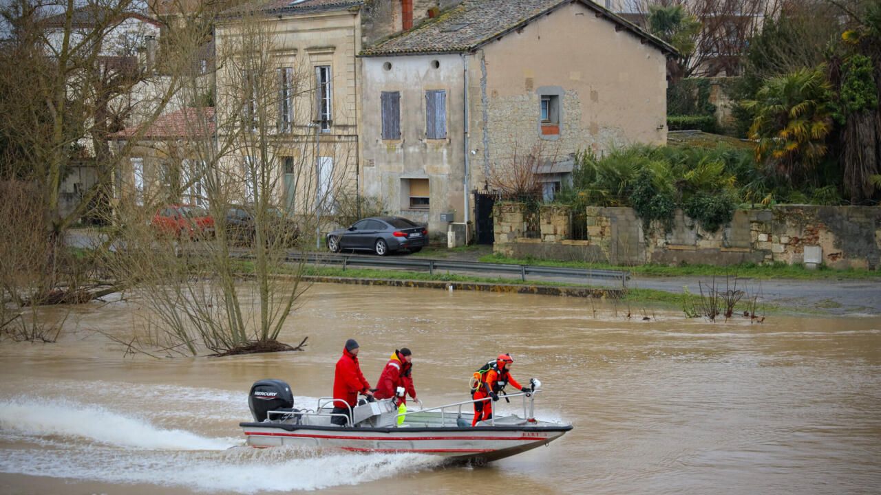 Record flooding across France as storms fall on…