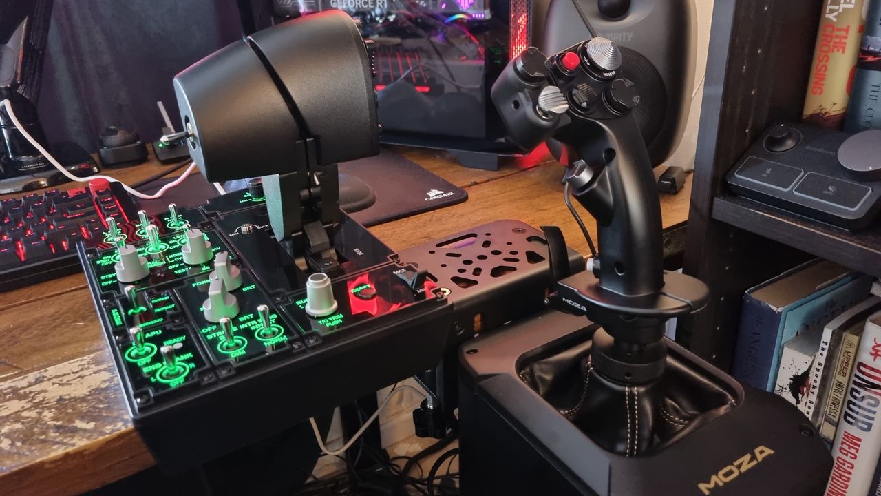 Moza AB9 FFB Base + MH16 Flightstick + MTP Throttle…