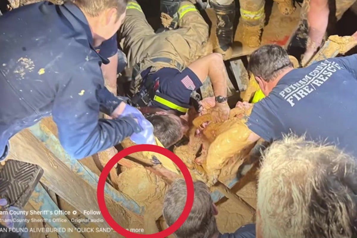 Florida man rescued after being stuck in quicksand for…